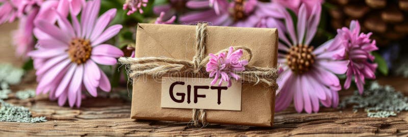 Small Gift Package Envelope with the Word Gift Written Displayed on a ...