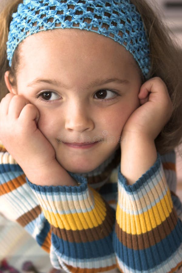 Small girl stock photo. Image of happy, thinking, bored - 533352