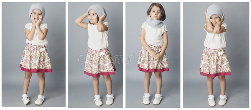 Small girl collection stock image. Image of female, innocent - 75060773