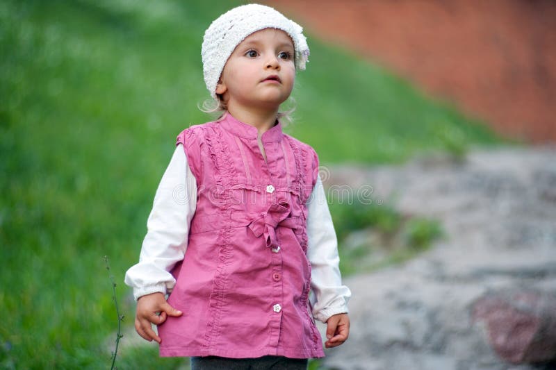 Small girl having fun stock image. Image of looking, eyes - 10938585