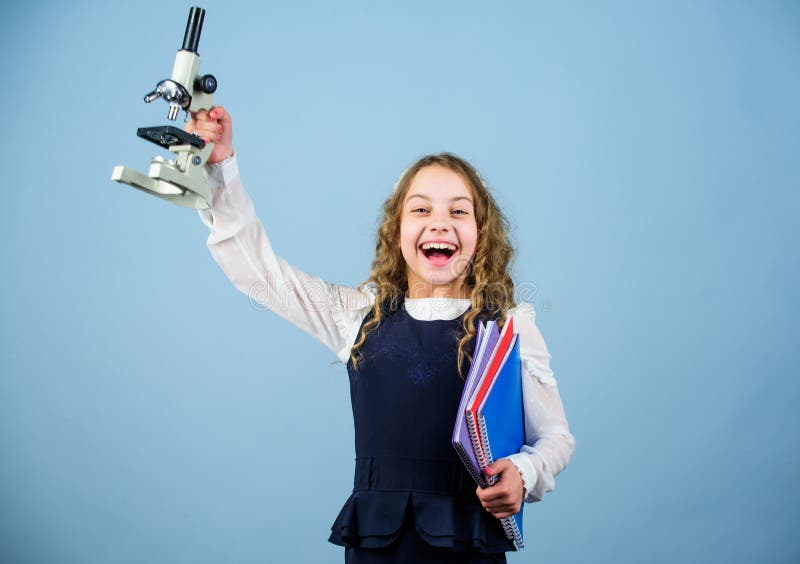 Small Girl Scientist Testing. Back To School. Education and Knowledge ...