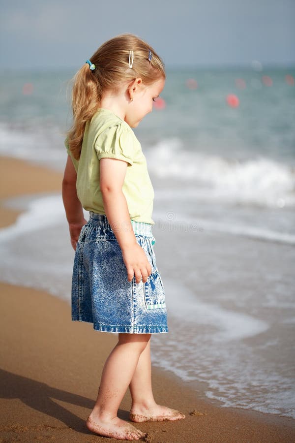 1,746 Small Girl Standing Beach Stock Photos - Free & Royalty-Free ...