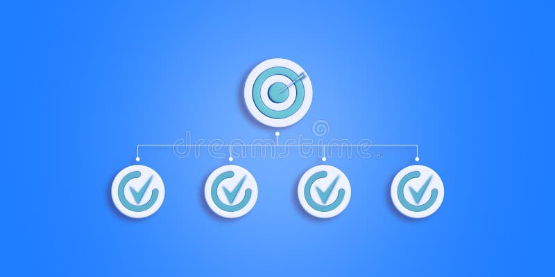 Small Goals To Target Achievement. Successful Project Plan Concept ...