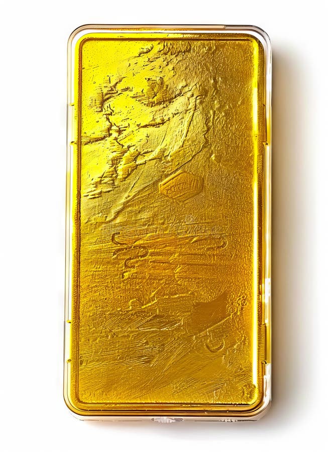 A Small Gold Bar with a Clear Plastic Lid Stock Image - Image of metal ...