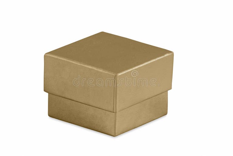 Small Gold Gift Box stock photo. Image of closed, space - 46114122