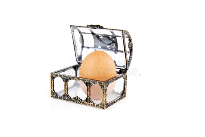 Old Wooden Treasure Chest Golden Coin Isolated Natural Background Stock ...