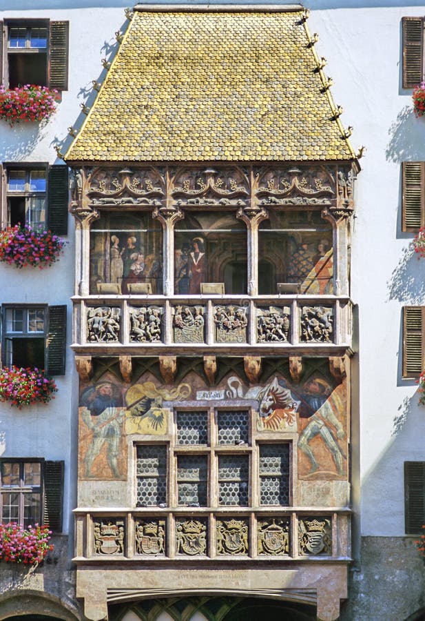 Small golden roof stock image. Image of decorate, front - 1102861