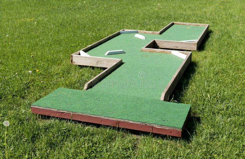 Small Golf Course Built for Children in a Recreational Space. Stock ...