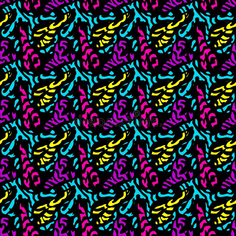 Graffiti Small Colored Polygons On A Black Background Grunge Texture ...