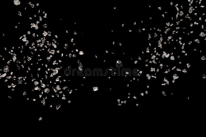 Small Granite Rock Stone Splash Against Dark Background. Stock ...