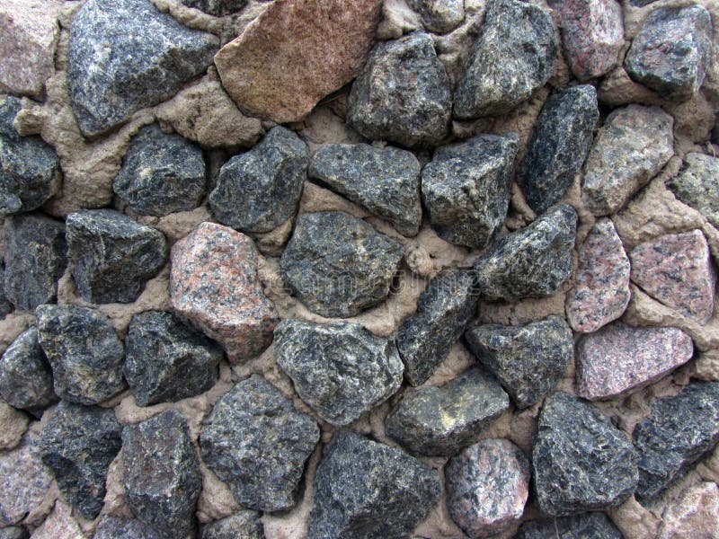 Small Granite Stones Decorative Rough Wall Stock Image - Image of ...