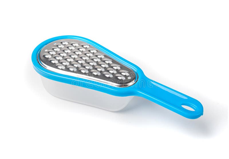Small Grater Isolated, Mini Cheese Grater with Plastic Container Stock ...