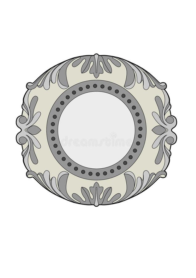 Small gray frame stock vector. Illustration of round - 252624615