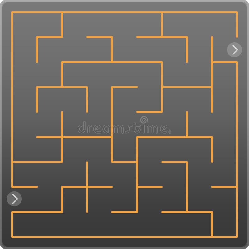 Small gray labyrinth stock vector. Illustration of clue - 18995166