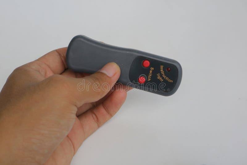 Small Gray Remote on a White Background Stock Photo - Image of change ...