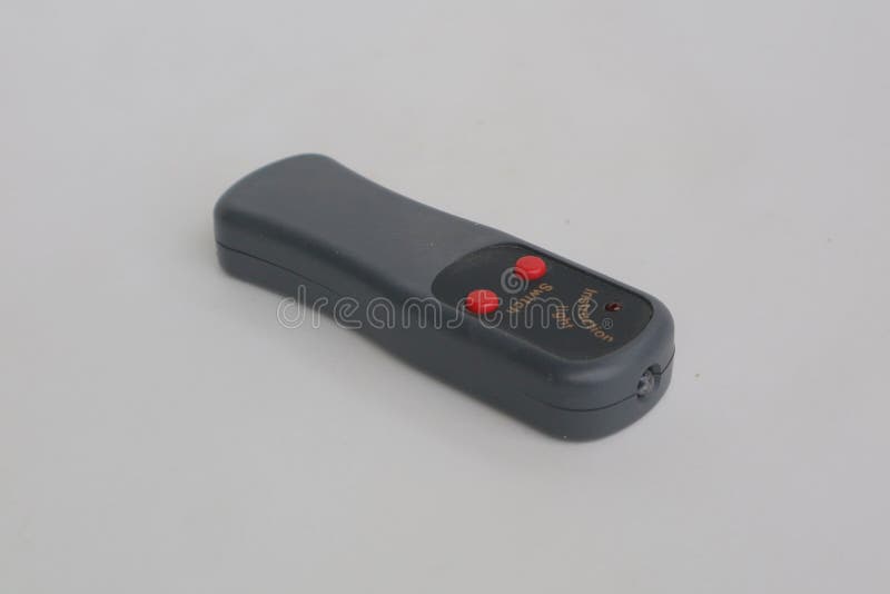 Small Gray Remote on a White Background Stock Photo - Image of ...