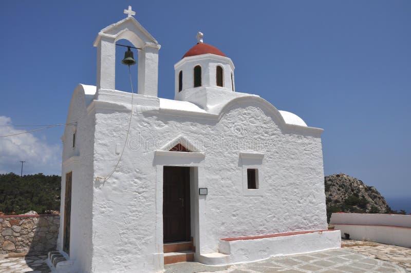 Small greek chruch stock image. Image of religion, mediterranean - 14866853