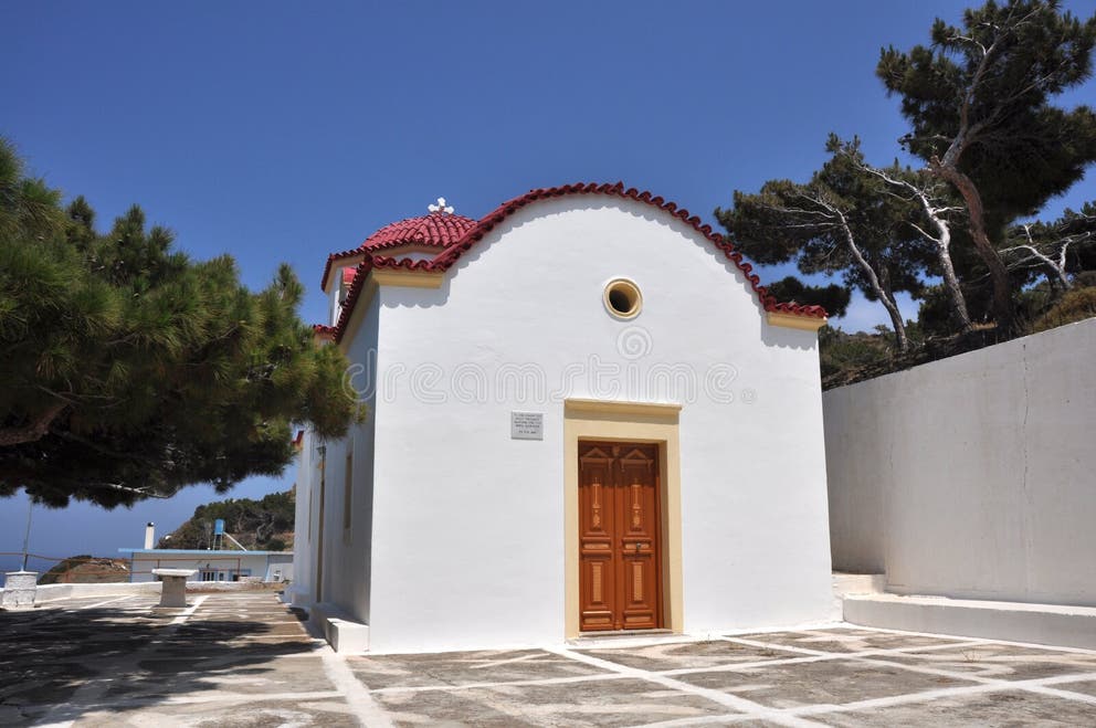 Small greek chruch stock image. Image of chapel, white - 15147887