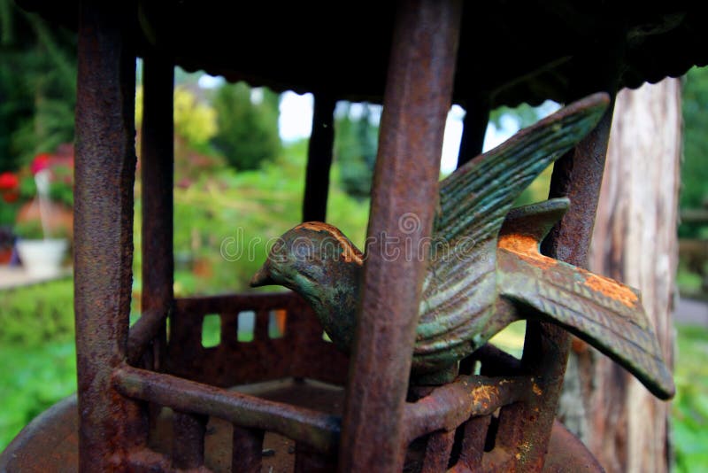 Rust iron bird stock image. Image of cast, rusty, rust - 158862315