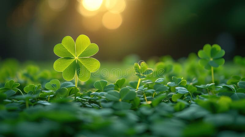 Small Green Clover Leaves Pattern Background, Natural and St. Patrick S ...