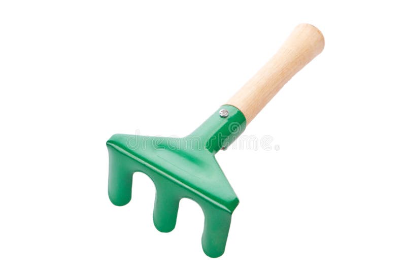 Small green garden rake stock image. Image of metal, gardening - 38791875