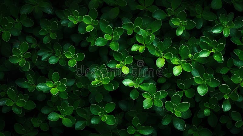 Small Green Leaves Pattern, Image Ai Generated Stock Illustration ...