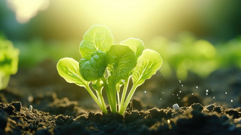 Green Plant Sprout stock photo. Image of macro, greenhouse - 373812702