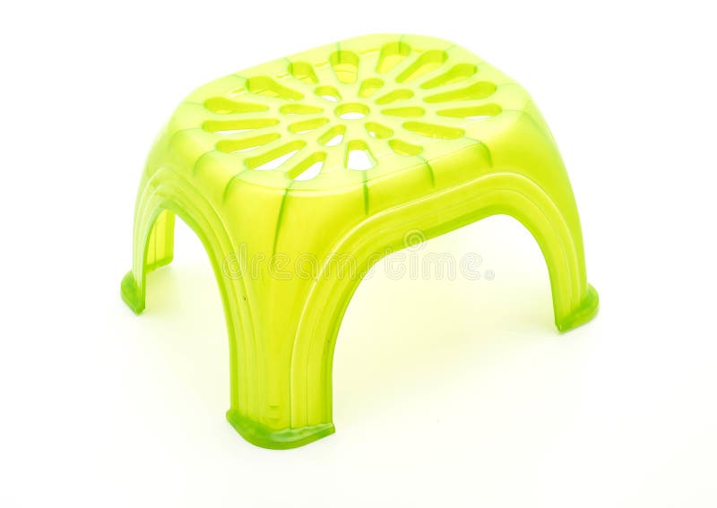 Small green plastic stool stock image. Image of childhood - 91948477