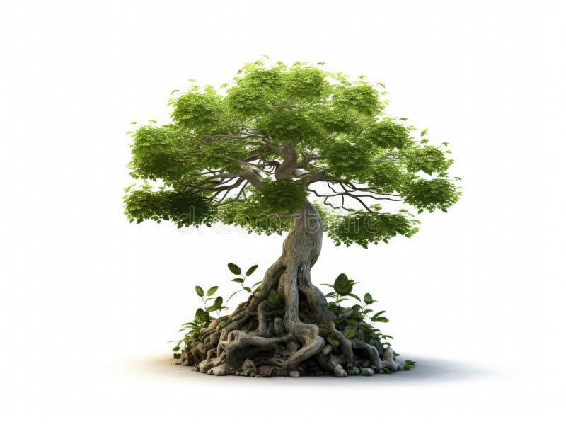 Small, Green Tree with Several Branches and Leaves. it is Standing ...