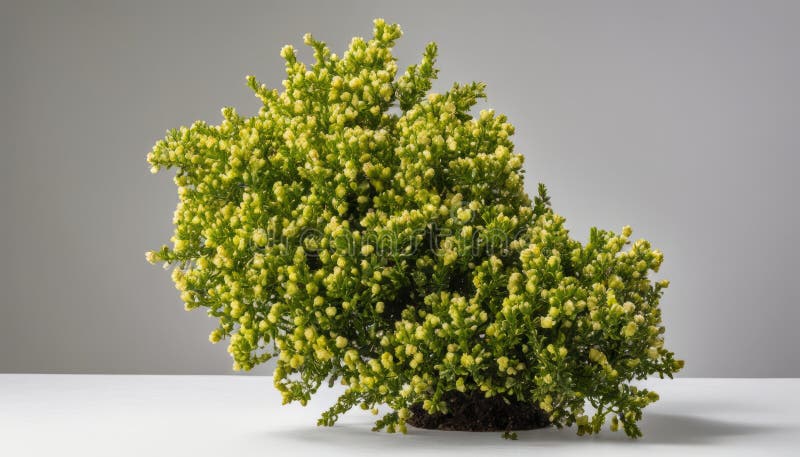 A Small Green Tree in a White Vase Stock Illustration - Illustration of ...