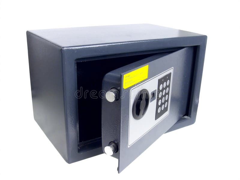 Small Grey Cashbox with Code Lock. Stock Image - Image of cash ...