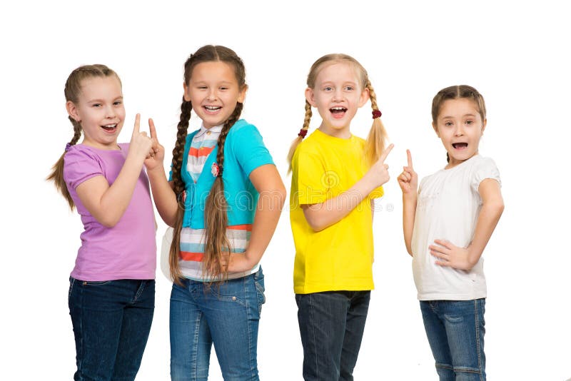 Small group of girls stock image. Image of ethnic, happy - 34505129