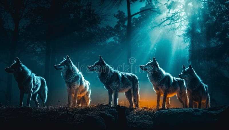 Back Wolves Stock Illustrations – 25 Back Wolves Stock Illustrations ...