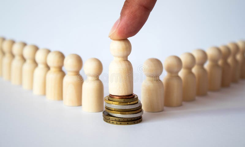 Small Group of Separated People Seen from Above Represented Anonymous ...