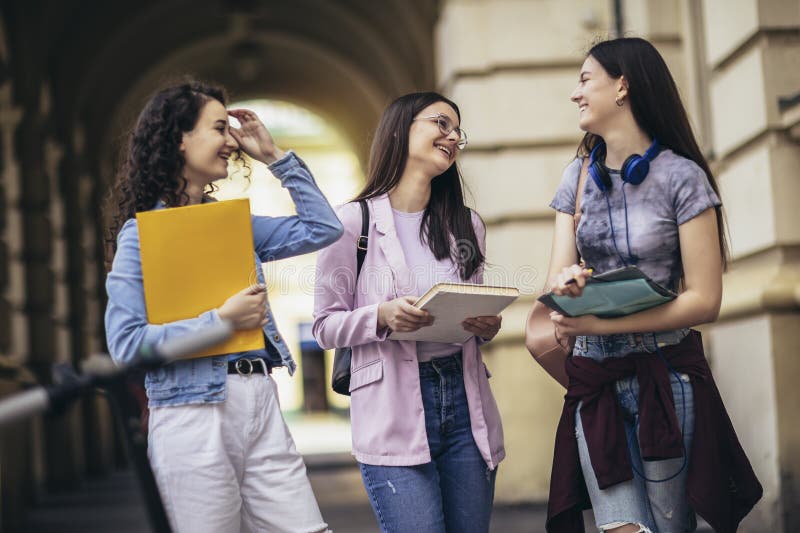 Students studying outside stock image. Image of adolescent - 276821793