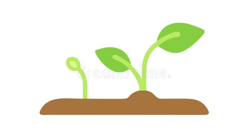 Small Growing Sprout Icon, Represents Growth or Beginning, Vector ...