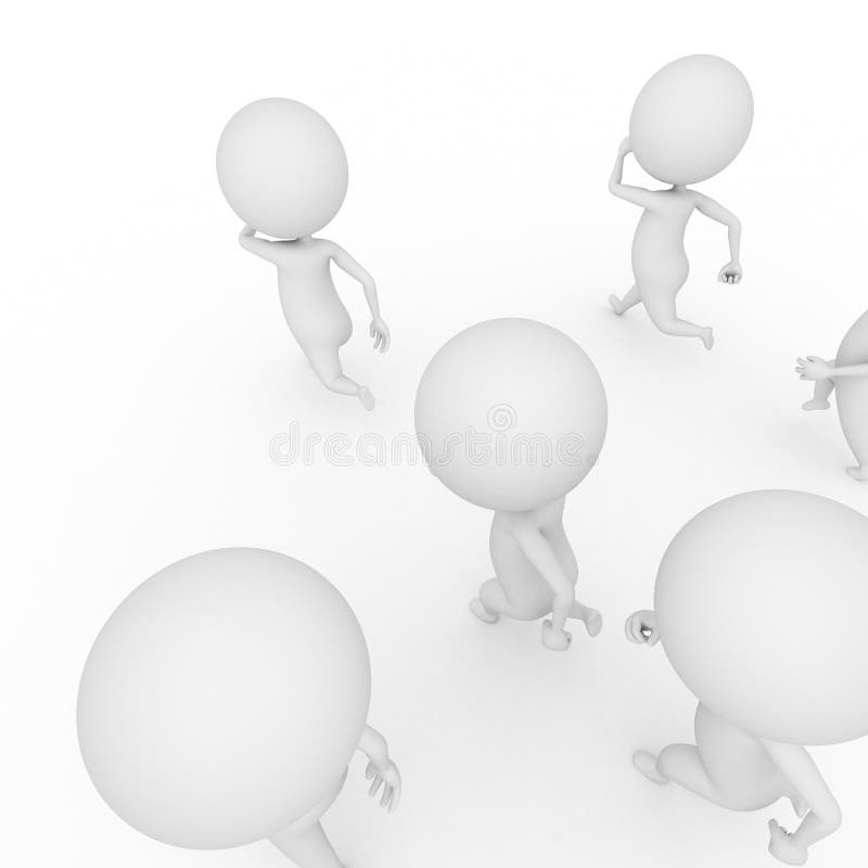 Small guys running stock illustration. Illustration of race - 20059224