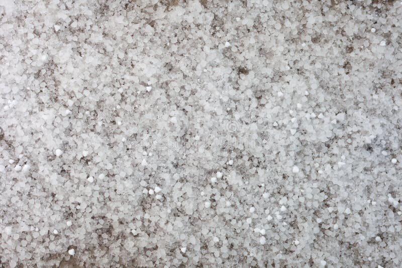 Small Hailstones a Solid Layer Lie on the Yellow Layer of Sand Stock ...