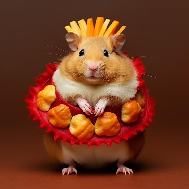 Hamster Dressed Up for Thanksgiving. Stock Illustration - Illustration ...