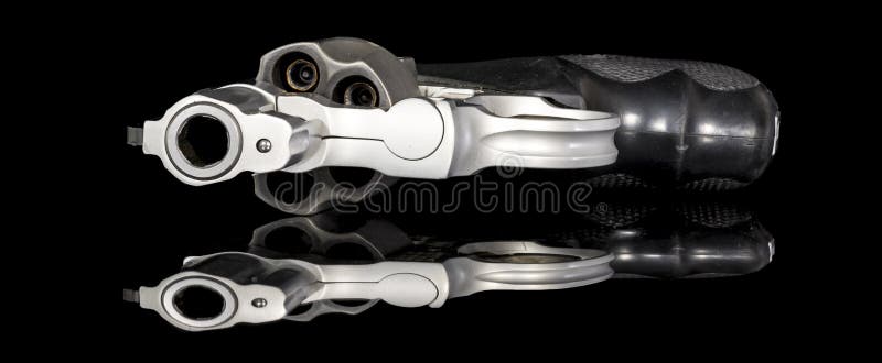 Small Handgun with Bulletes in the Cylinder Stock Photo - Image of ...
