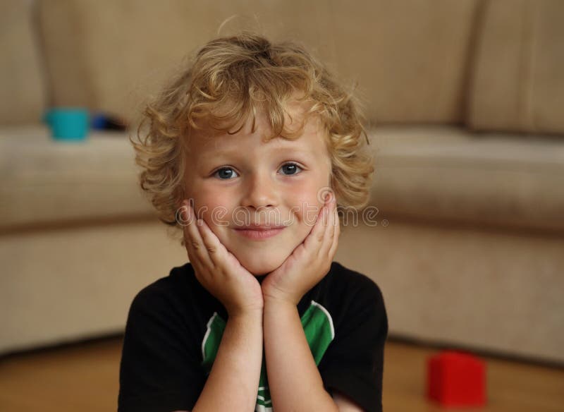 Small handsome boy stock image. Image of hair, curly - 25934339
