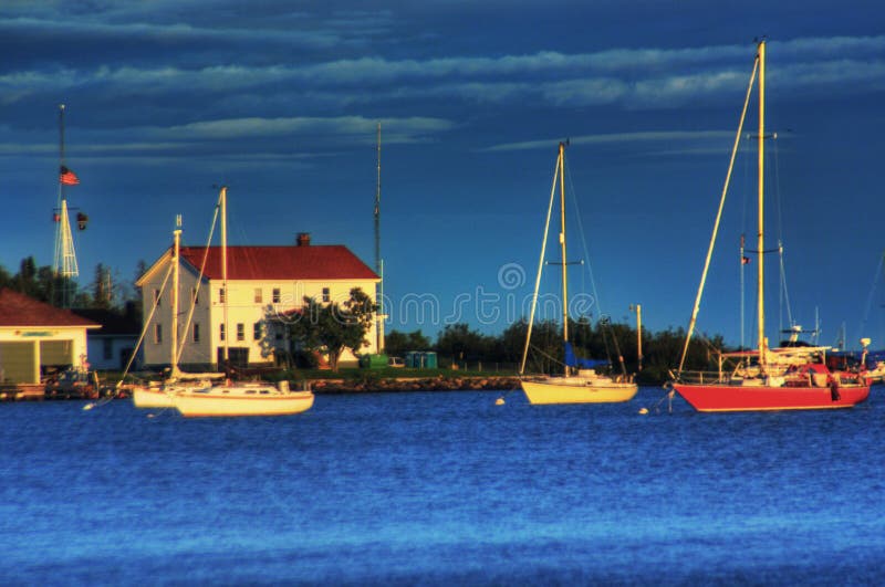 Small Harbor on the River and the Water Mirror - Douro River Stock ...