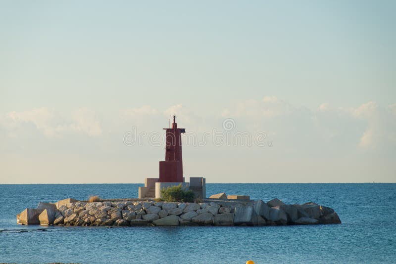 Small harbor beacon stock photo. Image of safety, lighthouse - 141460354