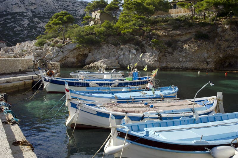 Small Harbour in the French Riviera Stock Image - Image of autumn ...