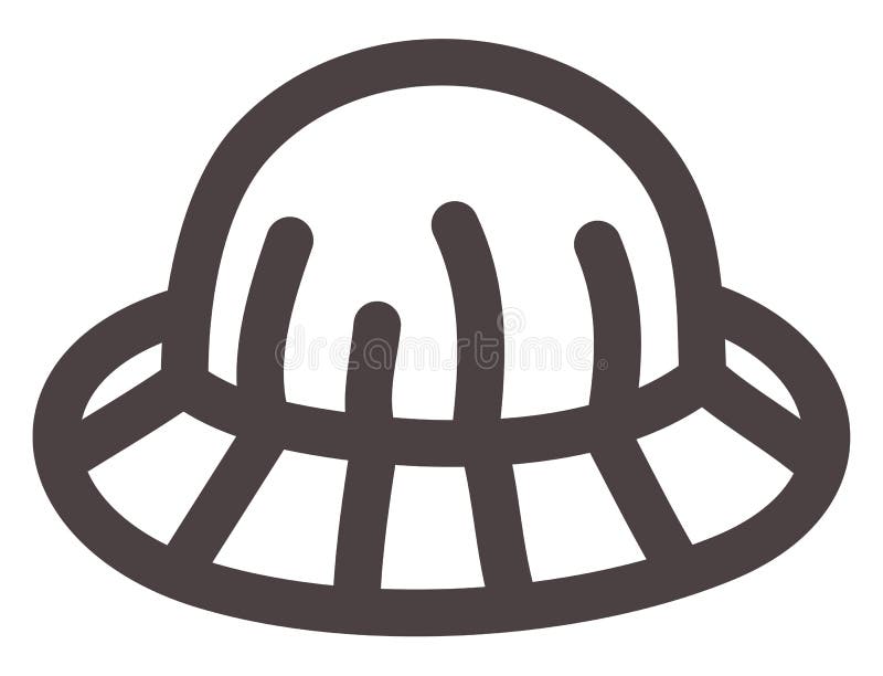 Small hat with lines, icon stock vector. Illustration of funny - 259787501