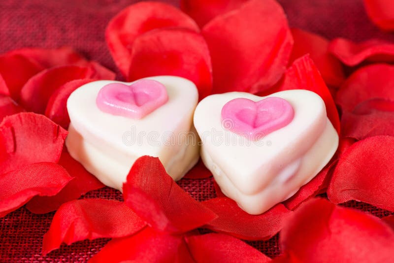 Small heart chocolates stock image. Image of tasty, valentine - 37566873