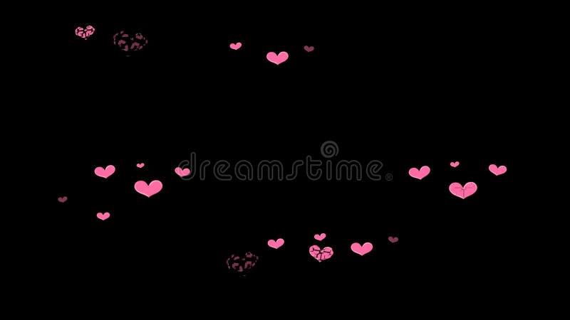 Small Hearts on a Empty Background. Stock Footage - Video of blank ...