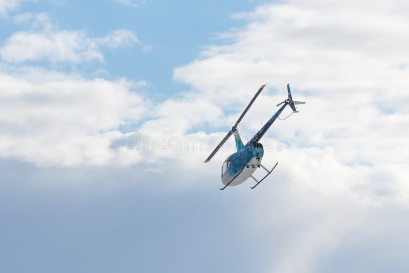 Small Helicopter Arrived at the Airport Stock Image - Image of ...