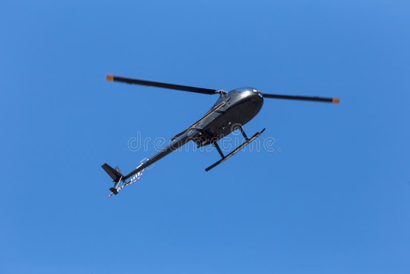 Small Helicopter from Below Stock Image - Image of assistance, tourist ...
