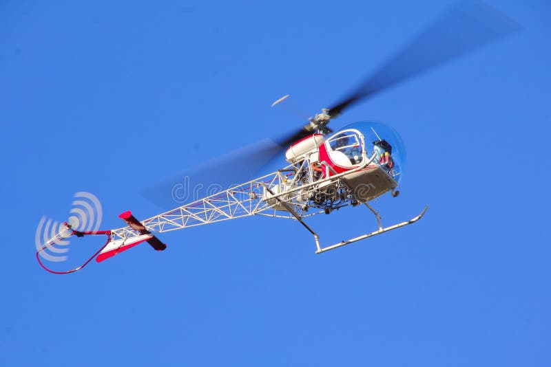 Small Helicopter Overhead stock photo. Image of angle - 68497352